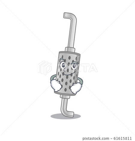 Cool exhaust pipe mascot character with... - Stock Illustration ...