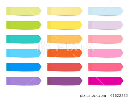 Post note sticky arrow index paper set on board - Stock Illustration ...