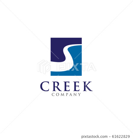 Creek and river icon logo design vector template - Stock Illustration ...
