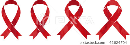 Cross Ribbon Cut Picture Style Red Set - Stock Illustration [61624704 ...