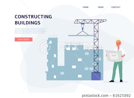 Banner for Construction buildings company site... - Stock Illustration ...