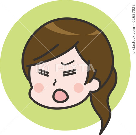 Complaining woman-face - Stock Illustration [61627028] - PIXTA