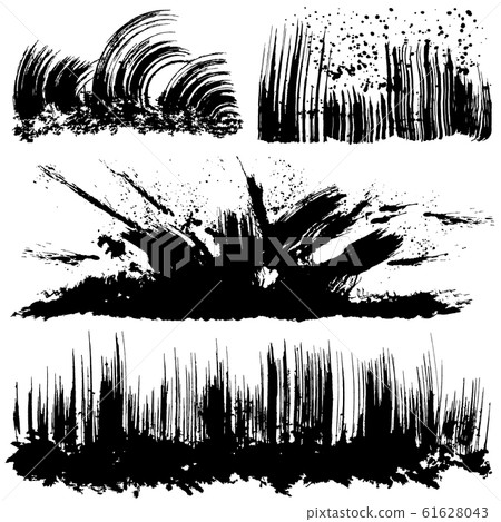 Calligraphy splashing illustrations - Stock Illustration [61628043] - PIXTA