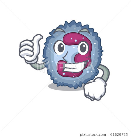 Cheerfully neutrophil cell making Thumbs up... - Stock Illustration ...