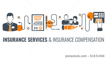 Insurance Services Process Infographics - Stock Illustration [61631408 ...