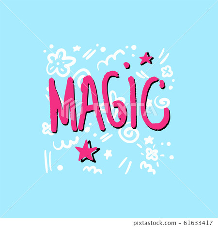 Magic lettering background.-插圖素材 [61633417] - PIXTA圖庫