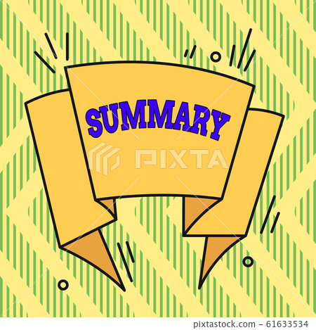 Conceptual hand writing showing Summary. Business - Stock Illustration ...