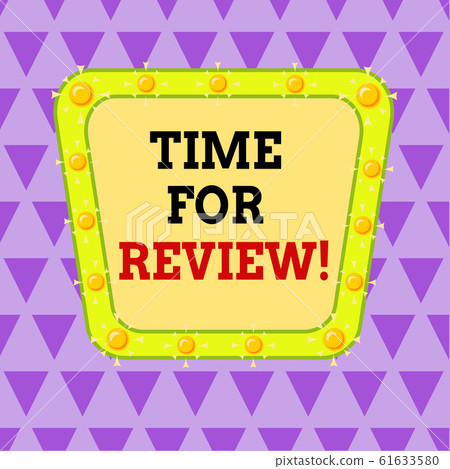 Writing note showing Time For Review. Business - Stock Illustration ...