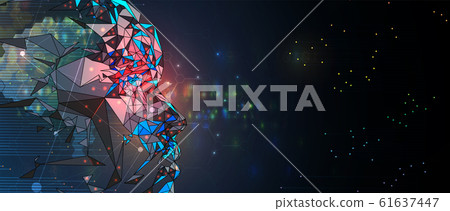 Abstract Artificial intelligence. Cloud computing. - Stock Illustration ...