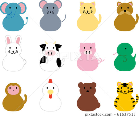 Animal set without line - Stock Illustration [61637515] - PIXTA