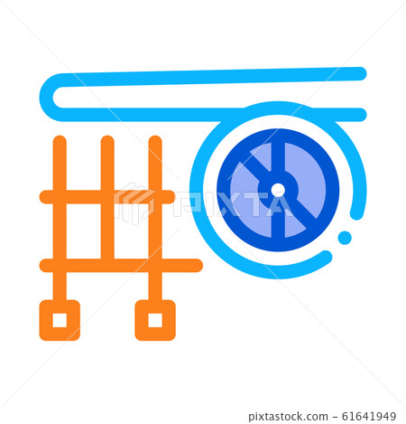Plane Engine Wing Icon Vector Outline Illustration - Stock Illustration ...