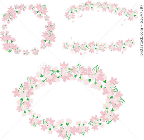 Cherry blossom, cherry tree, frame - Stock Illustration [61647397] - PIXTA