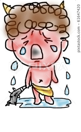 Red demon crying - Stock Illustration [61647420] - PIXTA