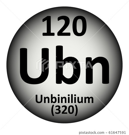Periodic table element unbinilium icon. - Stock Illustration [61647591 ...