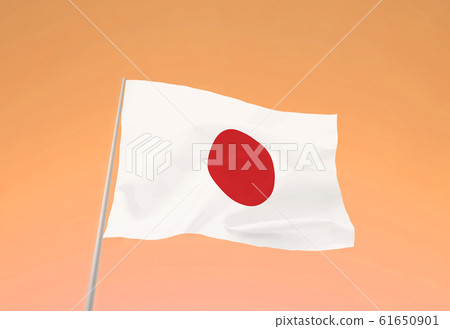 Sunset sky with japan flag - Stock Illustration [61650901] - PIXTA