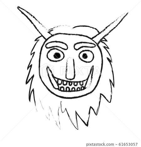 Namahage Akaoni Line - Stock Illustration [61653057] - PIXTA