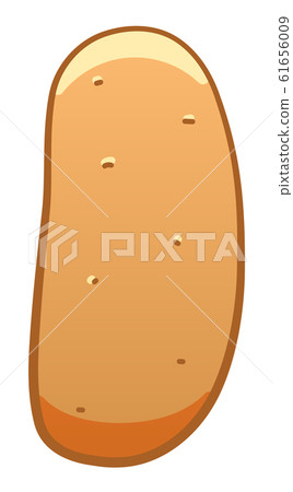 Brown cartoon style potato on white background - Stock Illustration ...