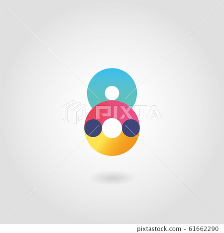 8 colorful logos - Stock Illustration [61662290] - PIXTA