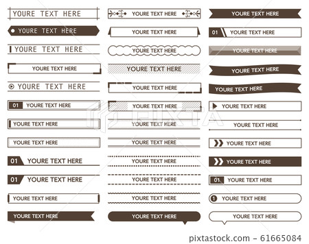 Title Design Set - Stock Illustration [61665084] - PIXTA