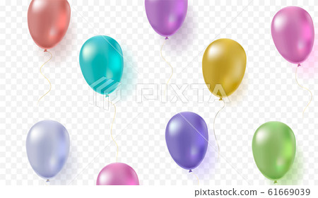 Colorful helium balloon background - Stock Illustration [61669039] - PIXTA