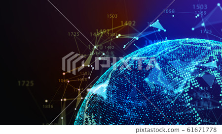 Concept of Network, internet communication. 3d... - Stock Illustration ...