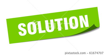 solution sticker. solution square sign. solution. - Stock Illustration ...