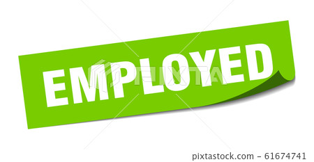 employed sticker. employed square sign. employed.-插圖素材 [61674741] - PIXTA圖庫