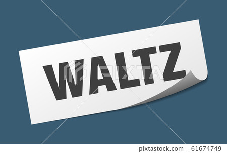 waltz sticker. waltz square sign. waltz. peeler - Stock Illustration ...