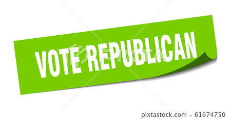 vote republican sticker. vote republican square - Stock Illustration ...