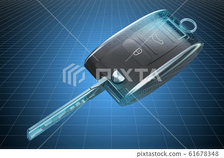cad model of car key with remote control - Stock Illustration [61678348 ...