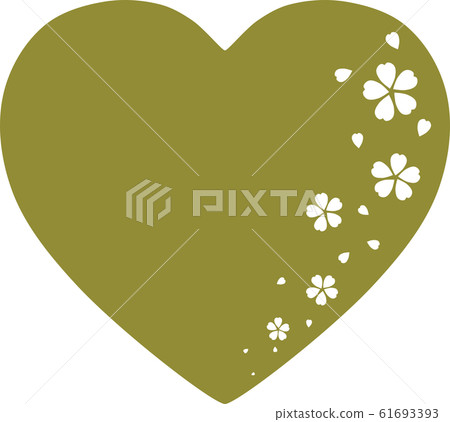 Heart Sakura Japanese style Japanese pattern - Stock Illustration ...