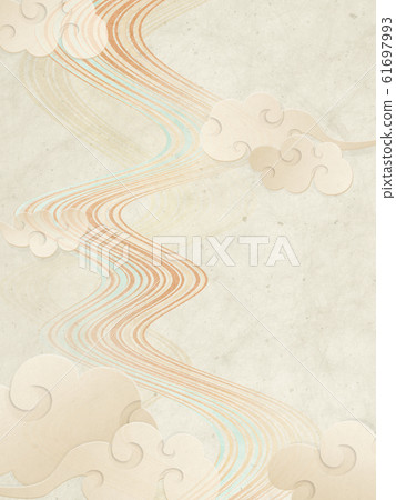 River-like line visible in the gap between clouds - Stock Illustration ...