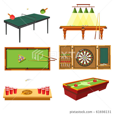 Table games concept and different sporting... - Stock Illustration ...