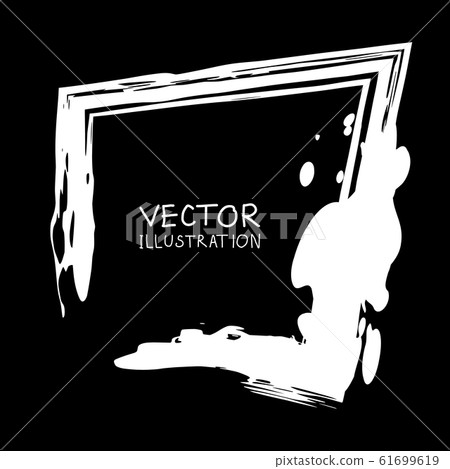 Vector ink shape. Square element. Rectangle brush-插圖素材 [61699619] - PIXTA圖庫