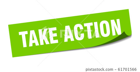 take action sticker. take action square sign. take - Stock Illustration ...