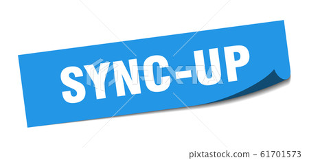 sync-up sticker. sync-up square sign. sync-up. - Stock Illustration ...