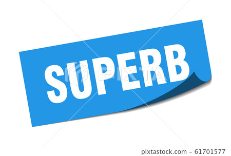 superb sticker. superb square sign. superb. peeler - Stock Illustration ...