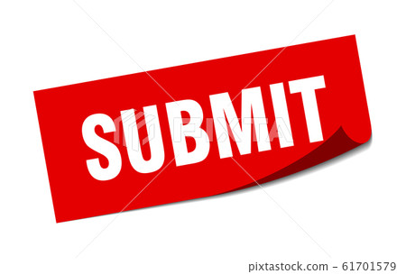 submit sticker. submit square sign. submit. peeler - Stock Illustration ...
