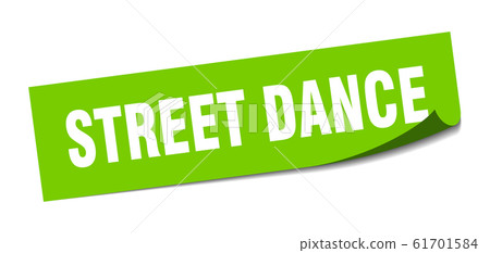 street dance sticker. street dance square sign. - Stock Illustration ...