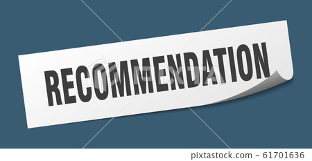 recommendation sticker. recommendation square - Stock Illustration ...