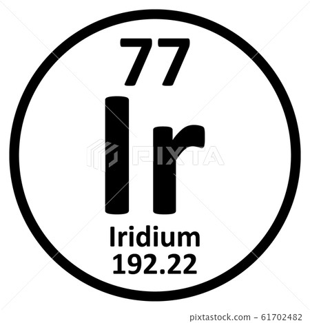 Periodic table element iridium icon. - Stock Illustration [61702482 ...