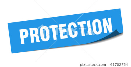 protection sticker. protection square sign. - Stock Illustration ...