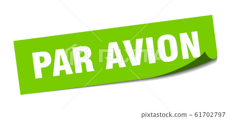 par avion sticker. par avion square sign. par - Stock Illustration ...