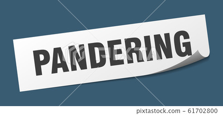 pandering sticker. pandering square sign. - Stock Illustration ...