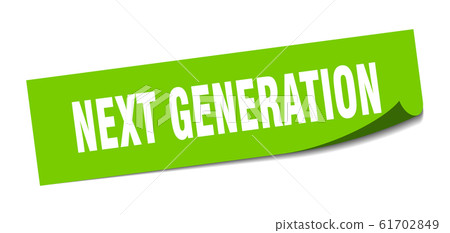 next generation sticker. next generation square - Stock Illustration ...