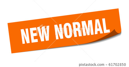 new normal sticker. new normal square sign. new - Stock Illustration ...