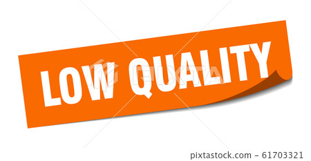 low quality sticker. low quality square sign. low - Stock Illustration ...