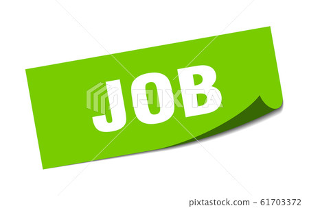 job sticker. job square sign. job. peeler - Stock Illustration ...
