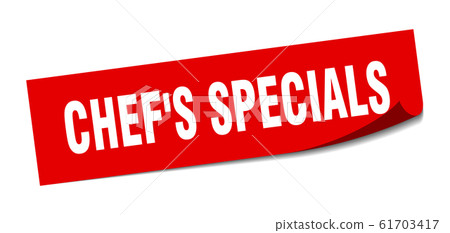 chef's specials sticker. chef's specials square - Stock Illustration ...