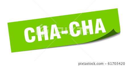 cha-cha sticker. cha-cha square sign. cha-cha. - Stock Illustration ...